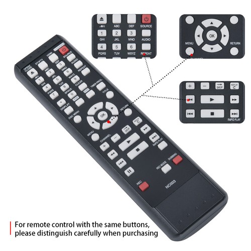 NC003 Remote Control for Philips DVD Magnavox MDR515H MDR515H/F7 ...