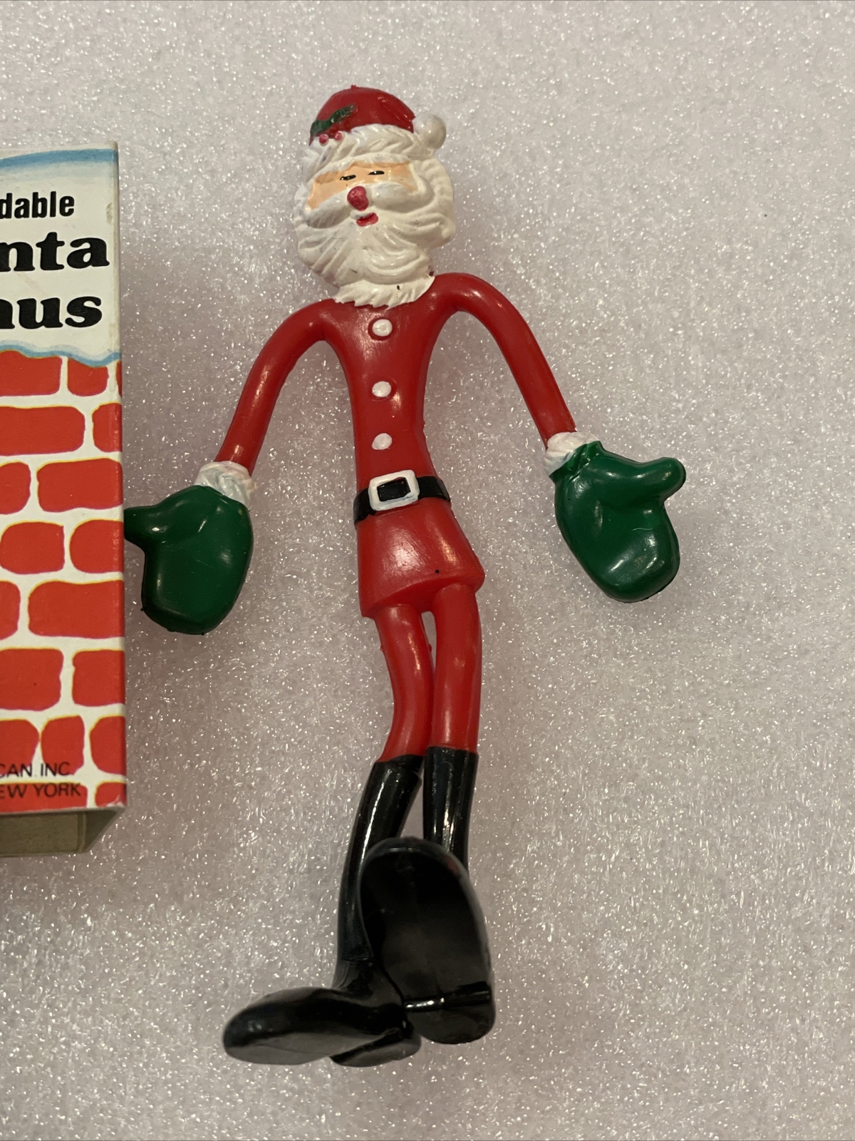 Amscan 1979 Bendable Santa Figure Vintage Rubber Doll Figurine VG+ | eBay