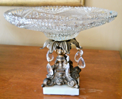Crystal Compote With Marble Base