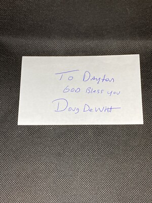 Doug DeWitt Boxing Signed Auto Autographed Index Card 33-8 19 KO | eBay