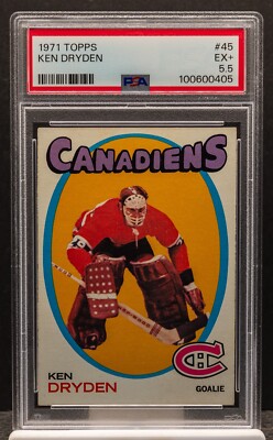 100600405 KEN DRYDEN 1971 Topps #45 RC Rookie PSA 5.5 HOF Canadiens | eBay