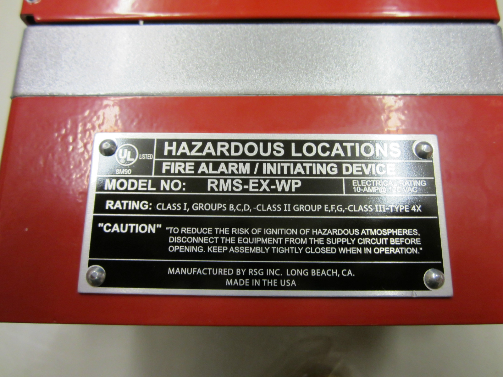 TOMAR RMS-EXWP FIRE ALARM/INITIATING DEVICE PULL STATION | eBay