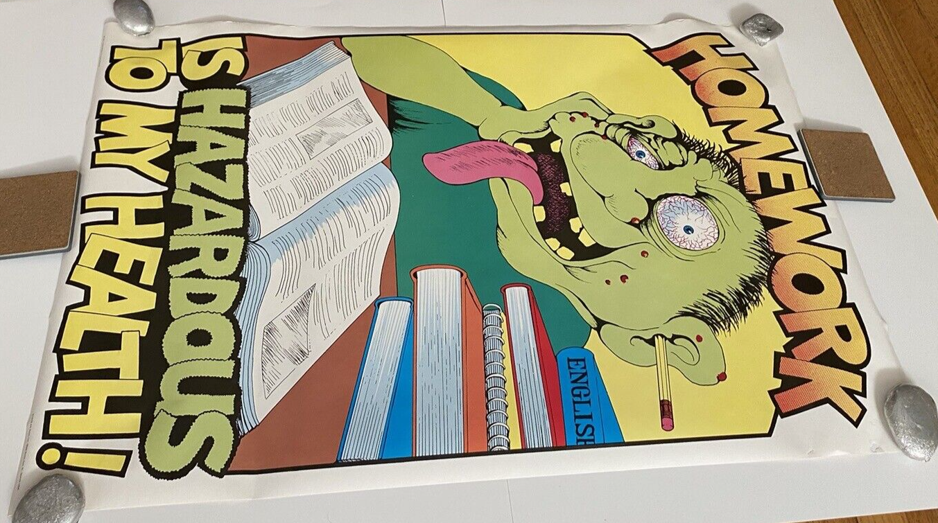 1979 PP-224 AA Sales Homework Is Hazardous To My Health Poster 23"X 35 ...