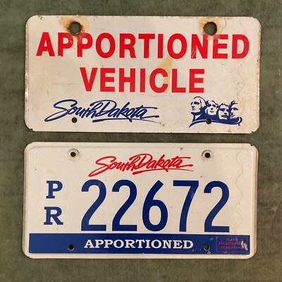 RARE Plate SET of 2020 South Dakota Apportioned License Plates Truck ...