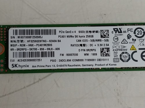 SK Hynix PC401 HFS256GD9TNG 256 GB NVMe 80mm Solid State Drive | eBay