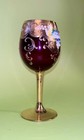 Venetian Ruby Red 24k Gold Hand Painted Goblet | eBay