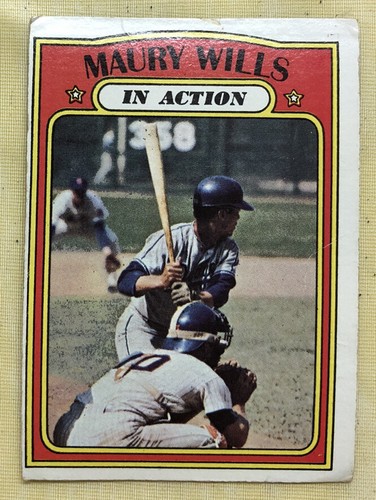 1972 Topps Maury Wills In Action Baseball Card #438 Dodgers Fair | eBay