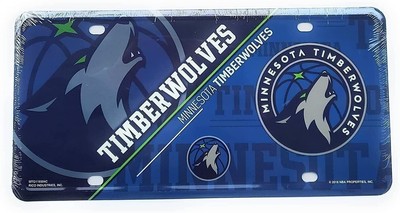 Minnesota Timberwolves Metal Tag License Plate Novelty 6x12 Inch Split ...