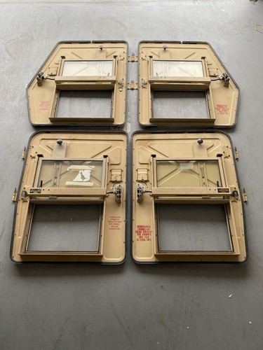 AM General Humvee Hmmwv Hummer H1 Flat X Doors-Excellent Condition-OEM ...