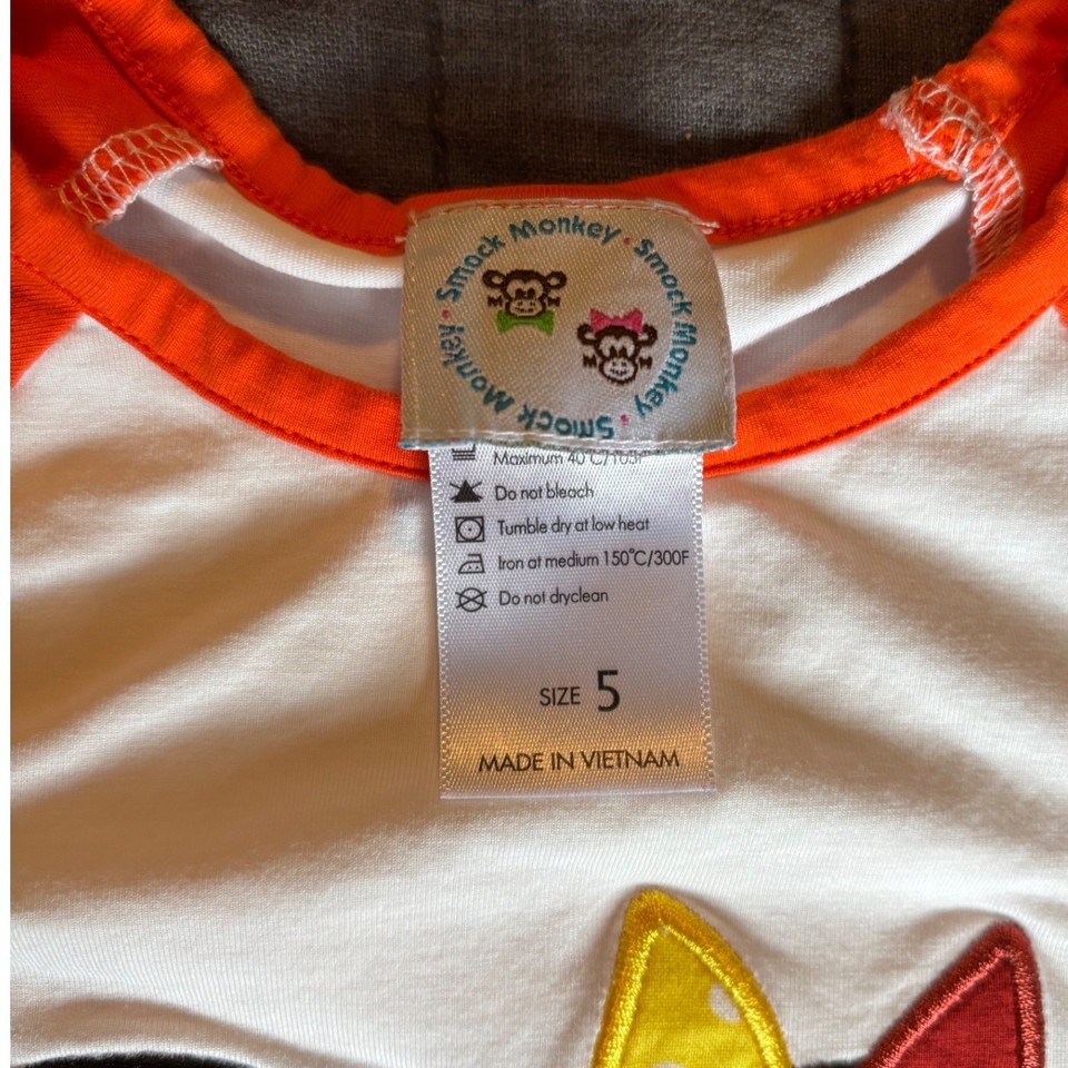 Smock Monkey Girls Thanksgiving Minnie Mouse Shirt Size 5 Orange Ruffle ...