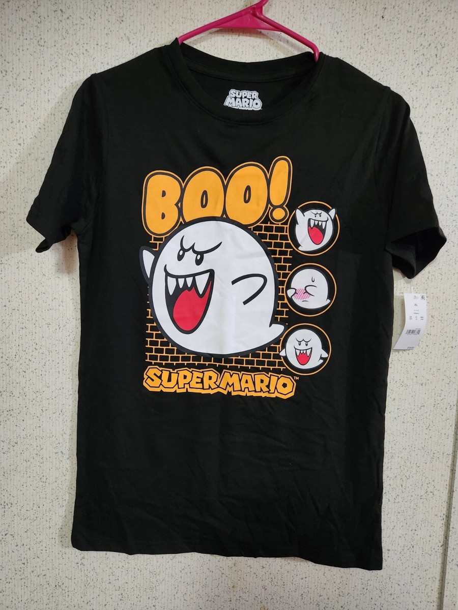 Camiseta De Mario Boo Short Sleeve Men's Children's T Shirt Y2k Super