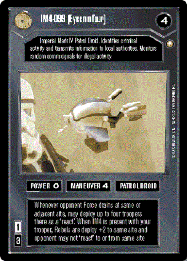 IM4-099 [Eyemmfour] x4 Star Wars CCG Special Edition NM swccg | eBay