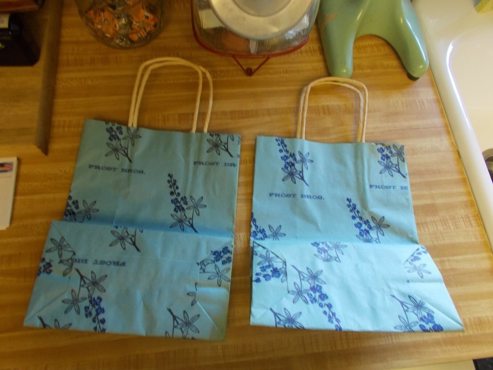 2 VINTAGE FROST BROS. PAPER BAGS | eBay