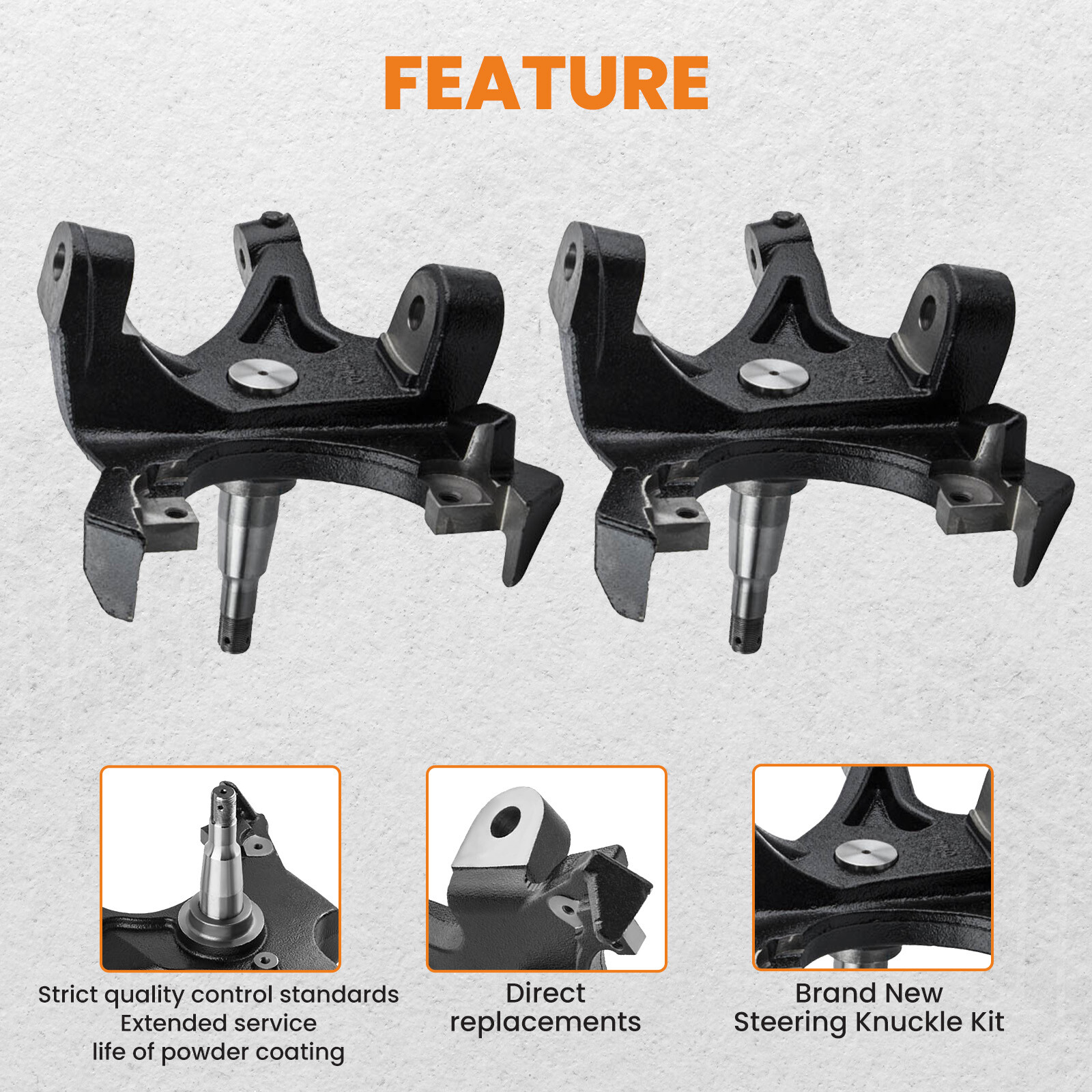 2" Drop Spindle Lowering Kit For Chevy GMC C1500 C2500 Tahoe Yukon 2WD ...