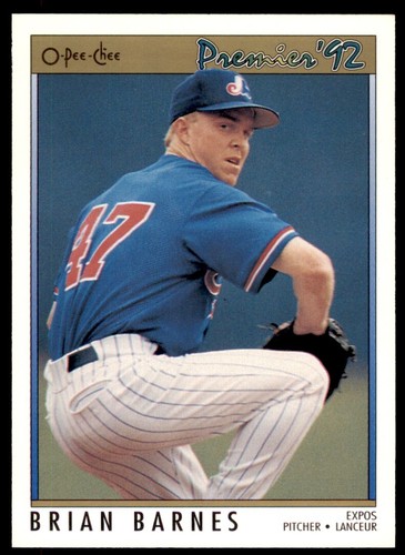 1992 O-PEE-CHEE PREMIER BRIAN BARNES . MONTREAL EXPOS #52 | eBay