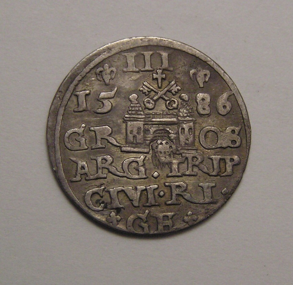 Poland Riga Silver 3 groschen 1586 Stephan Bathory | eBay