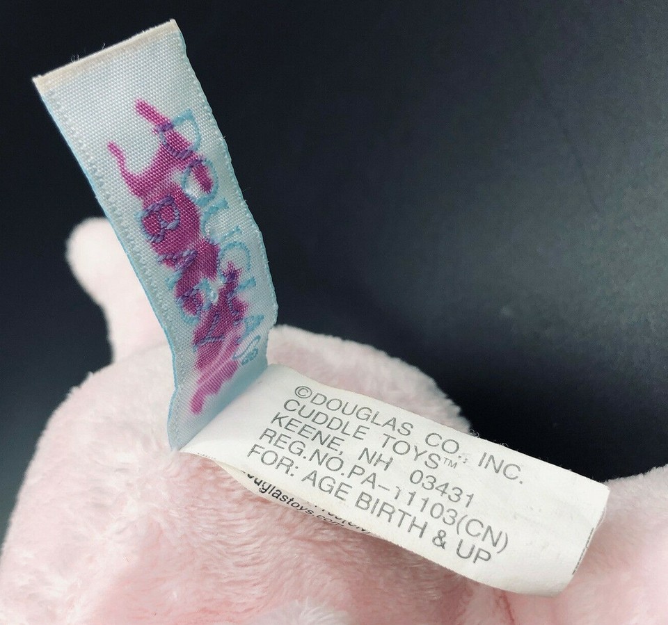 Douglas Baby Cuddle Toy Pink Puppy Dog 6” Plush Lovey Polka Dots ...