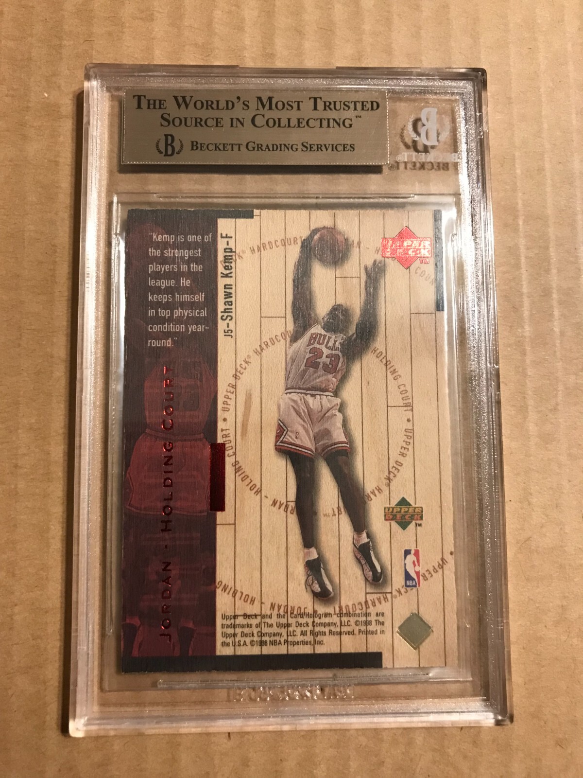 1998-99 Upper Deck Hardcourt - Jordan - Holding Court Red #J5 Michael ...