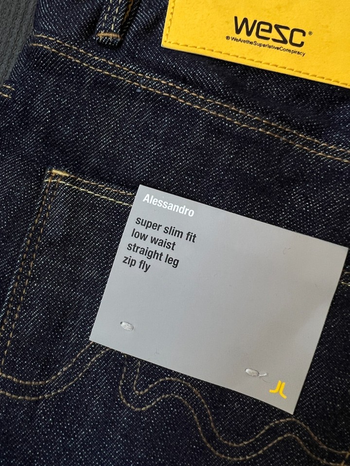 WESC Alessandro Super Slim Fit Denim Size 30x32 Mens Jeans Brand New ...