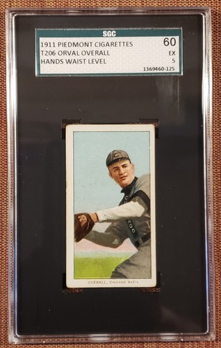 1909 Piedmont 350-460 Hands at Waist T206 Orval Overall Cubs Baseball ...