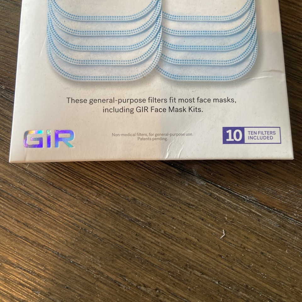 Universal Face Mask Filters 2 Packs Of Ten, Factory Sealed, for GIR ...