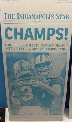 Indiana University National Champion Commemorative Indy Star Printing ...