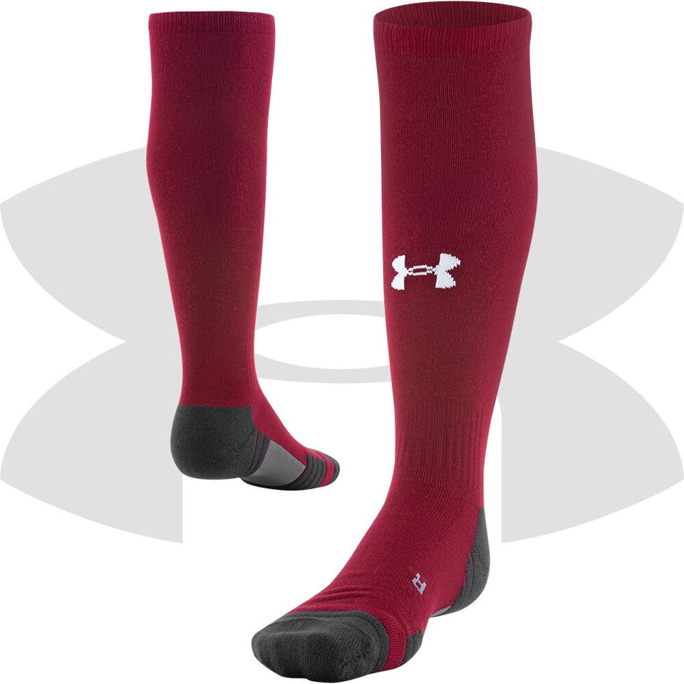 Under Armour UA Team Cushioned Over The Calf Football Baseball Socks ...