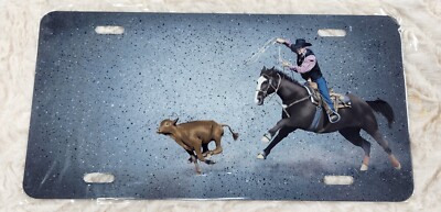 Rodeo Horse, License Plate New Car Tag Metal Aluminum, cowboy USA | eBay