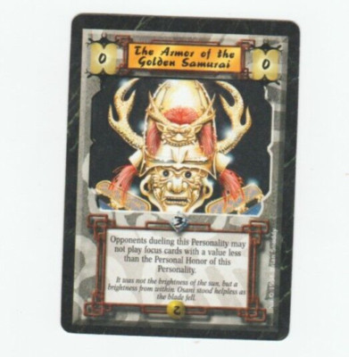 The Armor of the Golden Samurai Emerald edition L5R CCG Legend Five ...