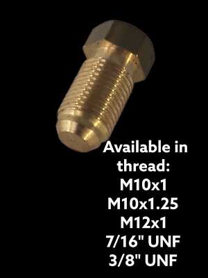 BRASS MALE BRAKE UNION BLANKING PLUG CLUTCH HOSE PIPE FITTING GAUGE ...