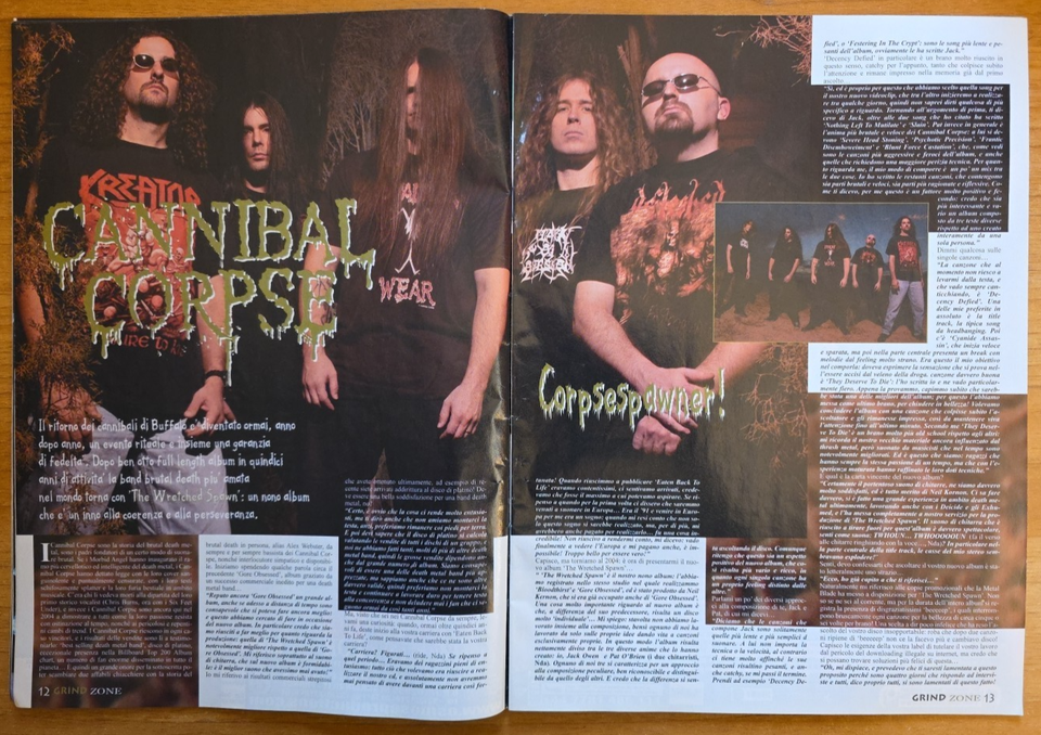 Grind Zone 1/2004 Deicide Cannibal Corpse In the Woods Mayhem Hypocrisy ...