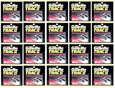 Gillette Trac II Razor Blade Refills, 100 Cartridges (Bulk Packaging ...