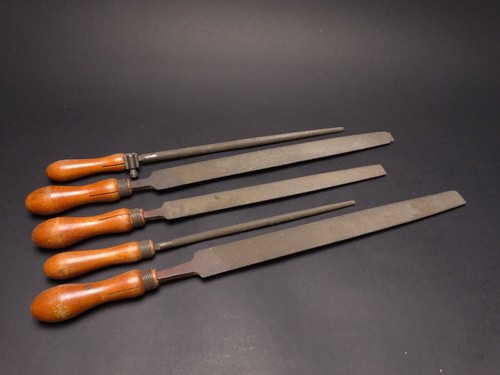 Lot of 5 Vintage Files - Disston Handles - with Nicholsen files | eBay