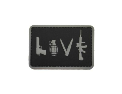 Morale Gun Love (Black/Gray) - PVC Patch | eBay
