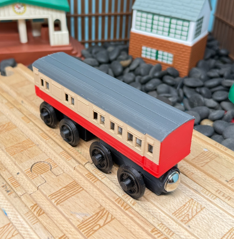 Wooden Railway Express Passenger & Brake Coach Train Custom Made | eBay