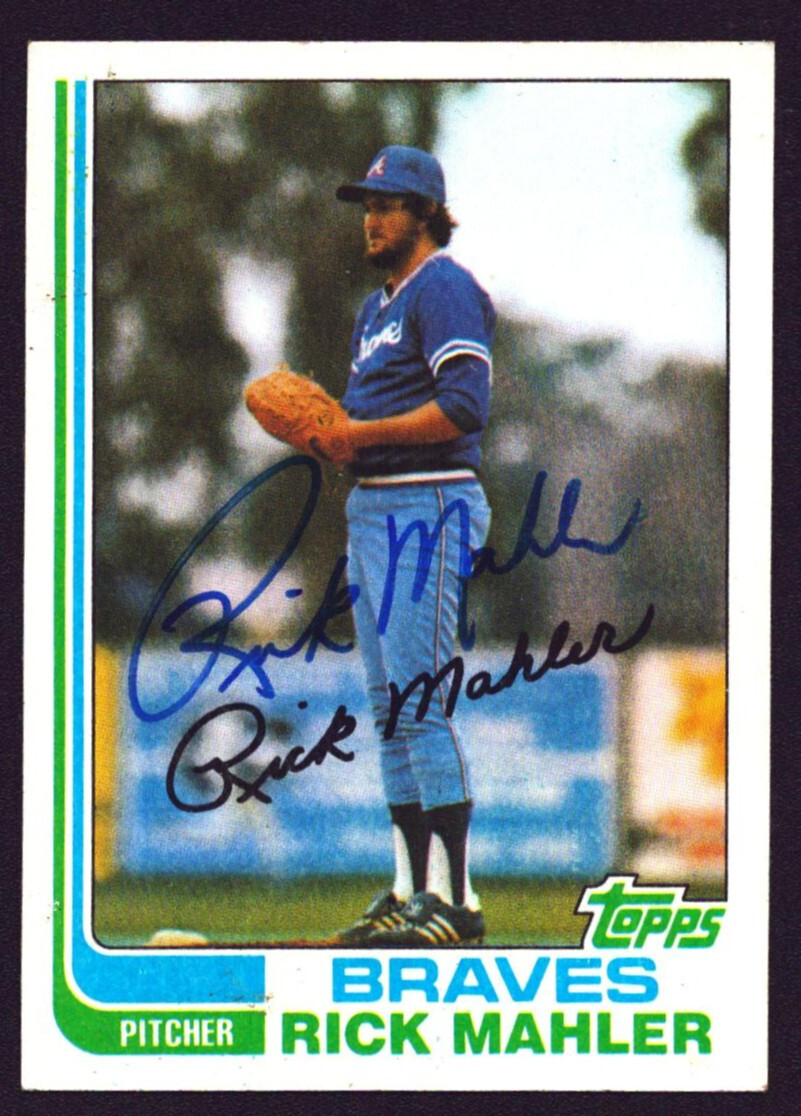 RICK MAHLER 1982 Topps #579 AUTOGRAPH Signed BRAVES AUTO Reds Expos d ...