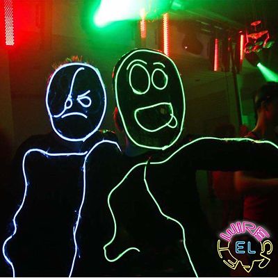 GLOW STICKMAN SET - Neon Stick Man made from EL Wire - just attach to a ...