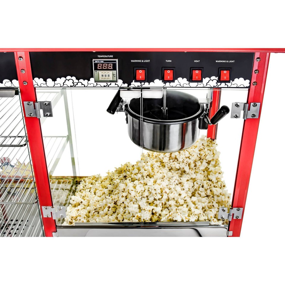 Popcornmaschine Popcornmaker Popcornautomat 1820W 5kg/h beheizte Kammer ...