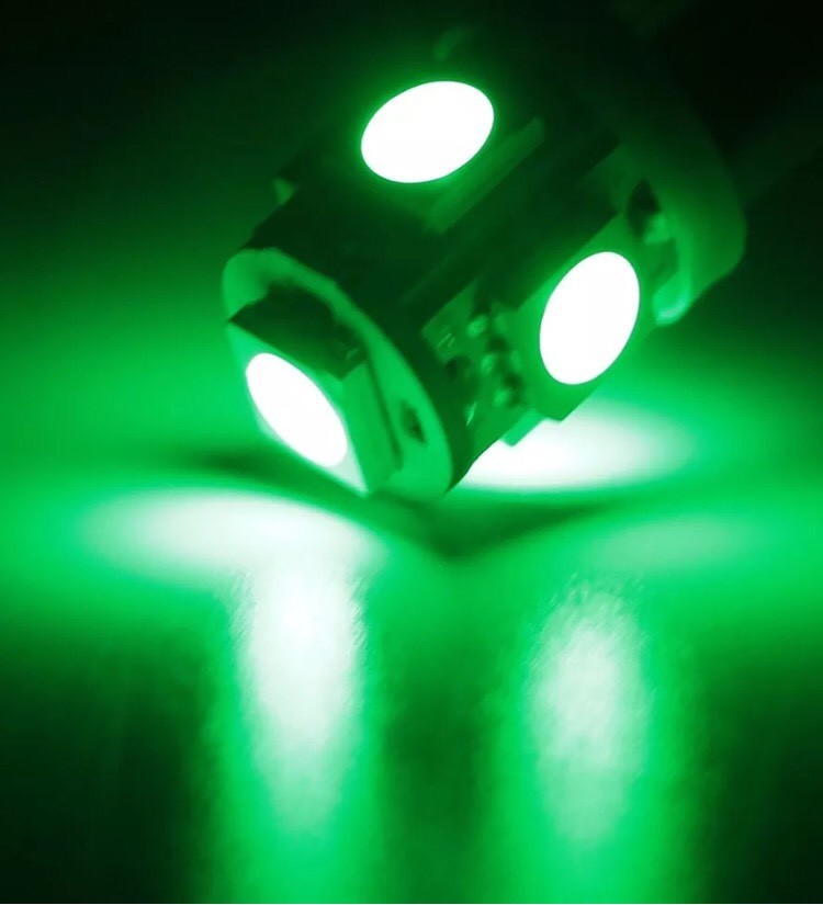 2 Green LED Dash Lights Brightest Humvee Bulbs 24v Led M998 H1 ...