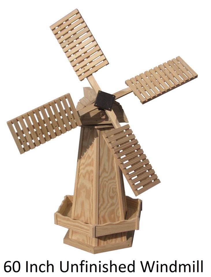 Amish-Made Wooden Dutch Windmill Yard Decoration - Available in 21 ...