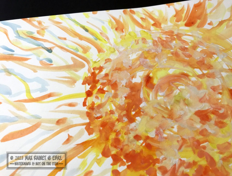 Glorious Sun Blasting Fire Ball 2011 C Peterson * Signed Original Art ...