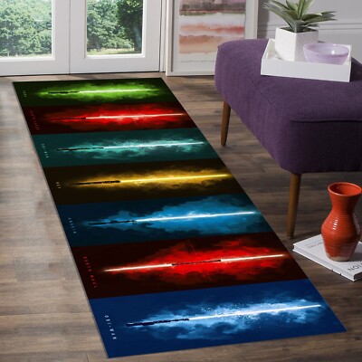 Starwars Rug,Lightsaber Rug,Neon Lightsaber Rug,Starwars Runner ...