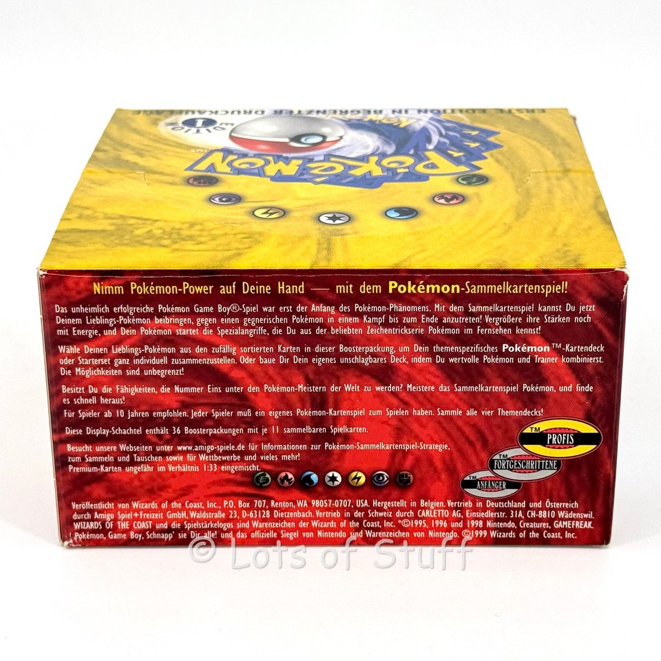 German Pokemon Base Set 1st Edition Booster Box 1999 WOTC EMPTY BOX | eBay