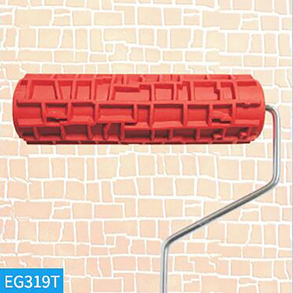 7" Rugged Embossing Paint Roller Rubber Embossing Mold Parts for Wall ...