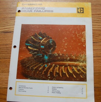 CAT Caterpillar Analyzing Gear Failure Manual Service Guide brochure ...
