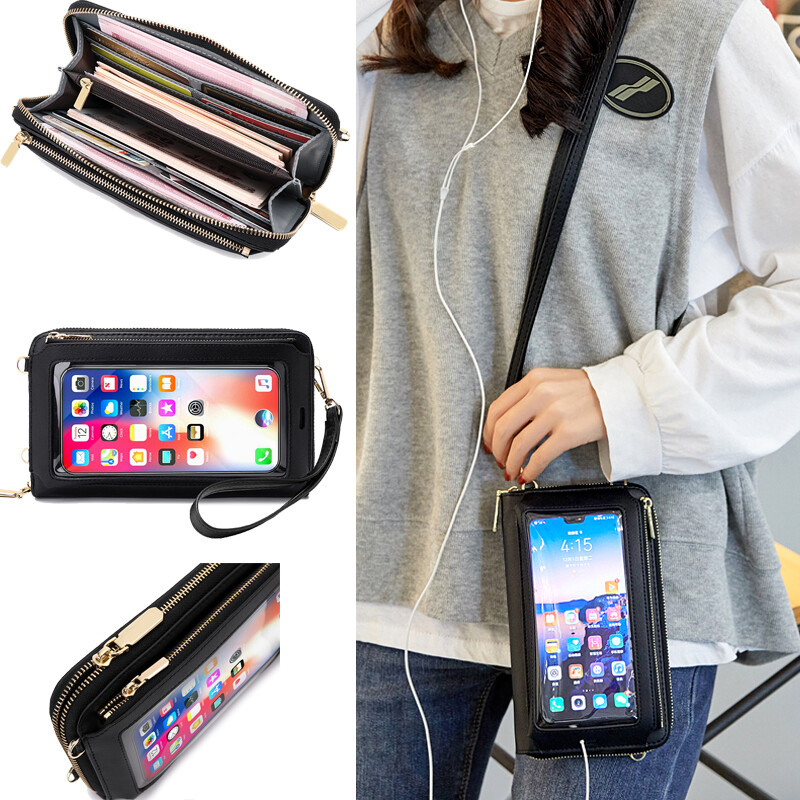 Touch Screen Bag Crossbody Cell Phone Purse Case Shoulder RFID Blocking ...