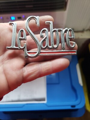 Buick LeSabre Chrome Script Emblem 7580914 Very Clean 60's Era | eBay