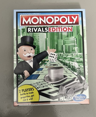 New! Monopoly RIVALS EDITION Board game Hasbro 2 Players BATTLE Factory ...