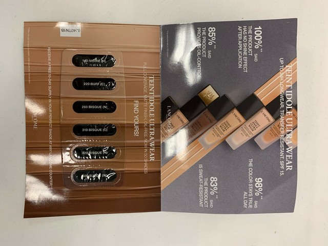 Lancome Teint Idole Ultra Wear Foundation 6 Sample Cards for sale ...
