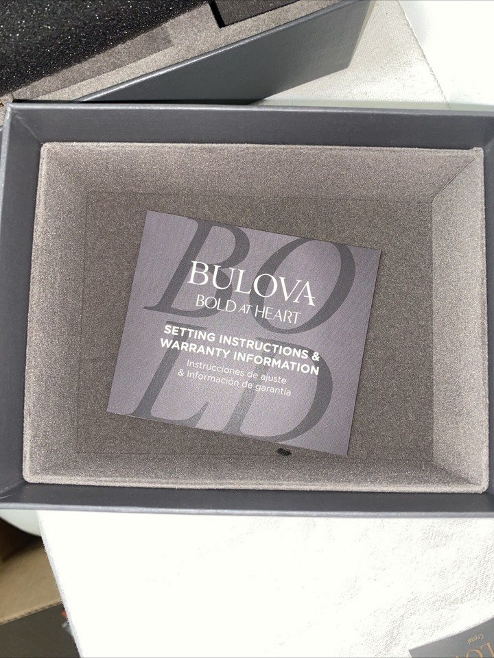 Bulova Crystal Watch and Heart Pendant Necklace Gift Set 96X144 | eBay